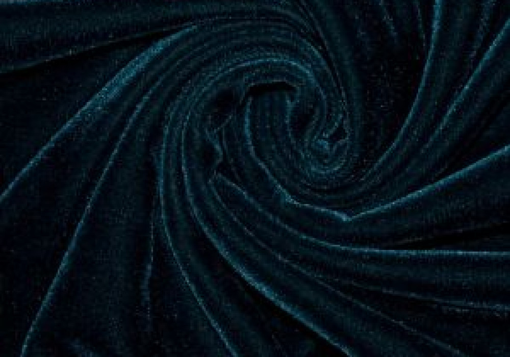 Fluweel polyester stretch Marine